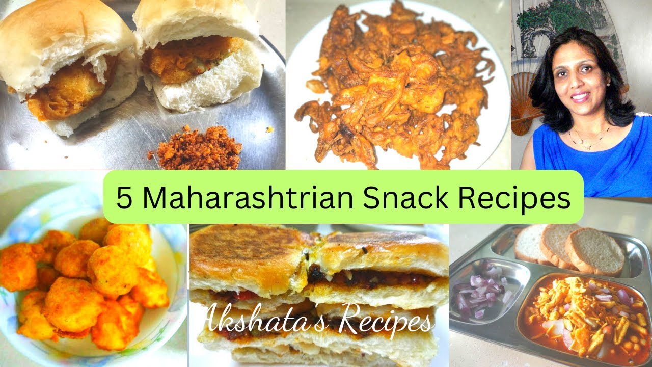5 Maharashtrian snack recipes Part 1|Mumbai delicious street food ...