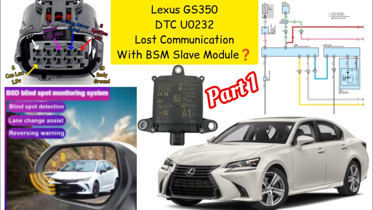 #U0232#LexusGS350(Part1)#BSM #LostCommunication#BlindSpotMonitor # ...