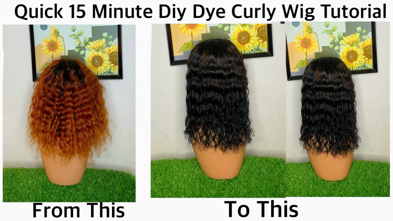 Diy Bleaching/dye/Curly Wig Tutorial|How To Dye A Wig At Home|15 ...