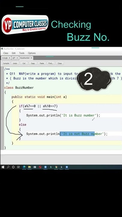 Checking a number is buzz number or not buzz number | #shorts | #YPComputerClasses - YouTube