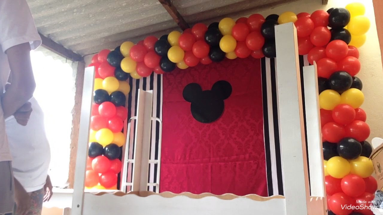 Montando Festa - Tema Mickey Mouse - YouTube
