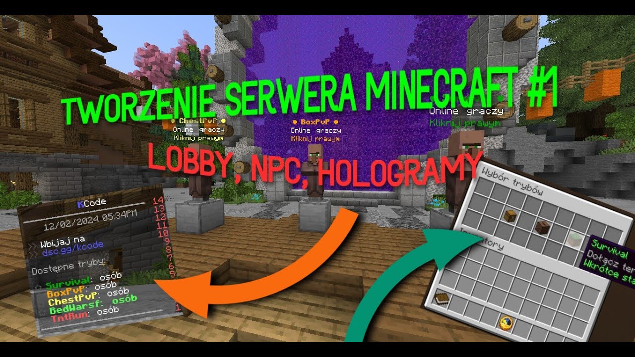 #1 Jak zrobić NPC, LOBBY, HOLOGRAMY - Tworzenie Serwerów Minecraft ...