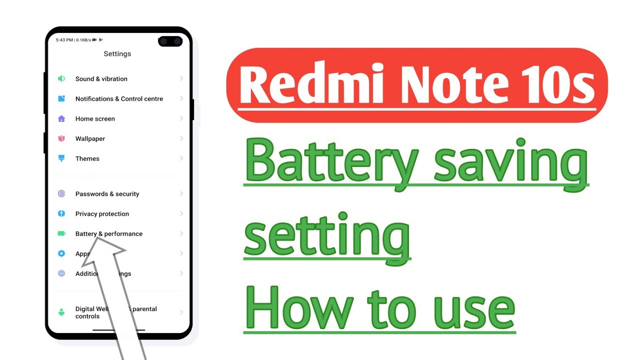 Redmi Note 10s , Battery saving setting tips and tricks - YouTube