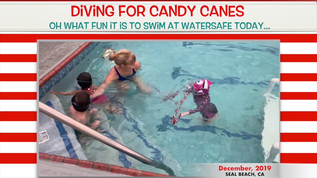 Diving for Candy Canes @ Watersafe Swim School - YouTube