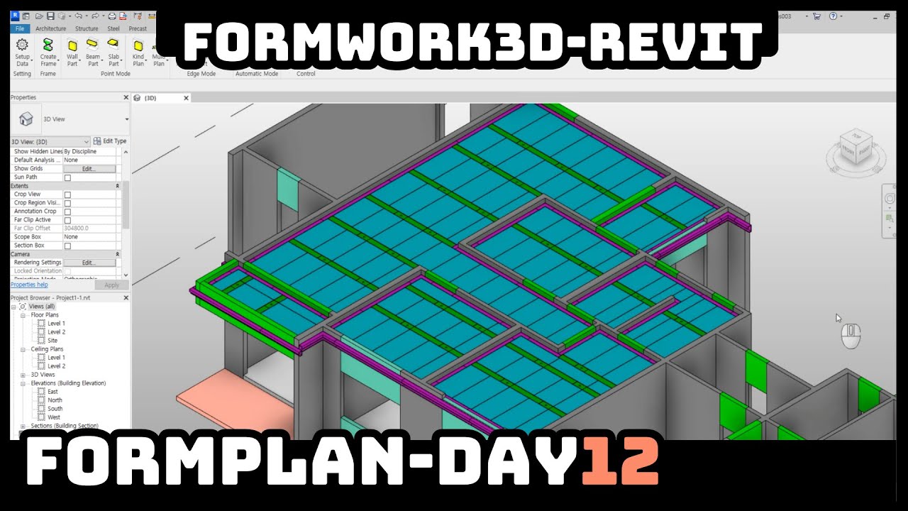 Formwork3D Design | FormPlan(Slab Deck) Day12 | Practical Trainning ...