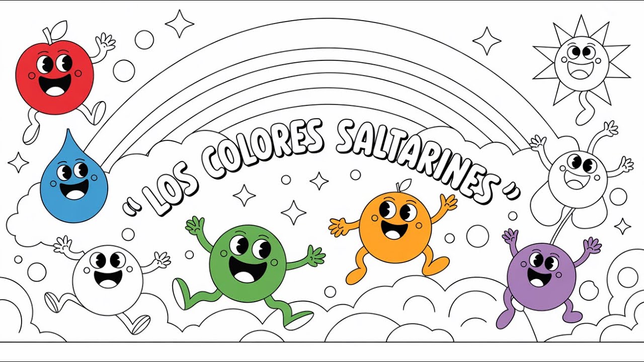 🌈 Los Colores Saltarines | Canción Infantil para Aprender los Colores ...