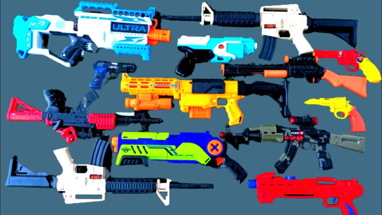 Collecting Sniper Rifle, Shotgun, Soft Bullet Gun, Nerf Gun, Ak47, Awm ...