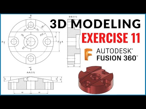 Fusion 360 3D modeling exercise for beginners | Tutorial 11 - YouTube