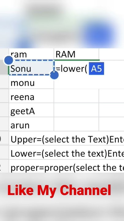 UPPER, lower Proper Left Formula in Microsoft office Excel Advance laval sort Time Formula in ...