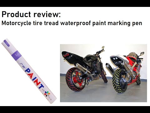Product review: Motorcycle tire tread marking color pen - YouTube