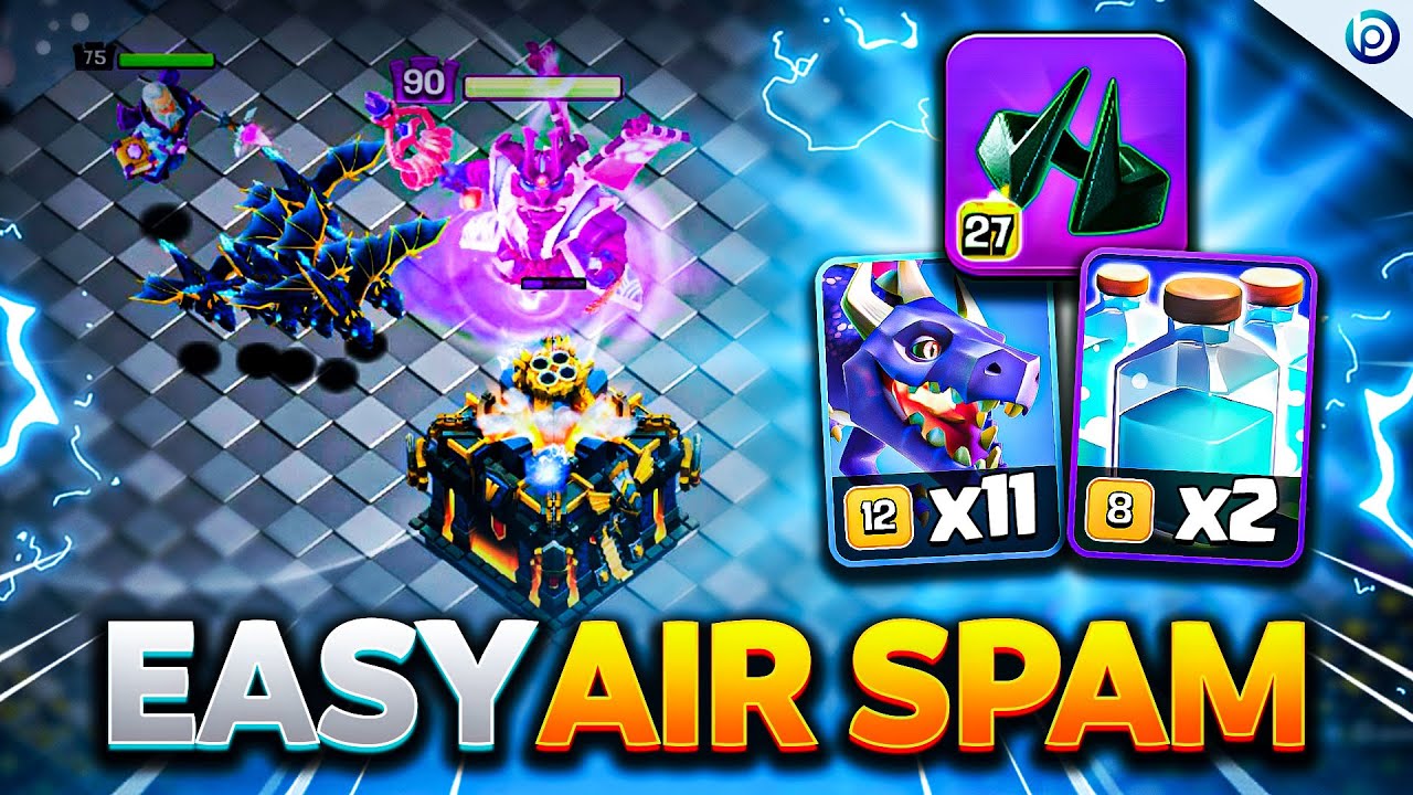 DARK CROWN + DRAGON SPAM make COC Easy | Best TH17 Clash of Clans ...
