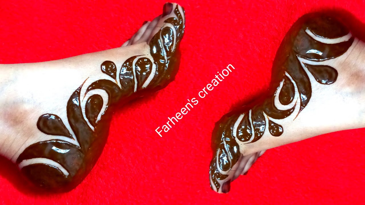 Leg Border Mehndi Design Simple - Design Talk
