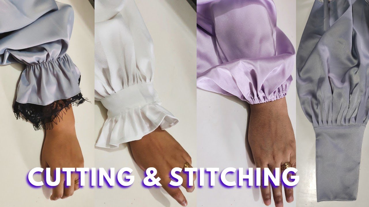 DIY 4 type of sleeves design | sleeves design | sleeves making ...