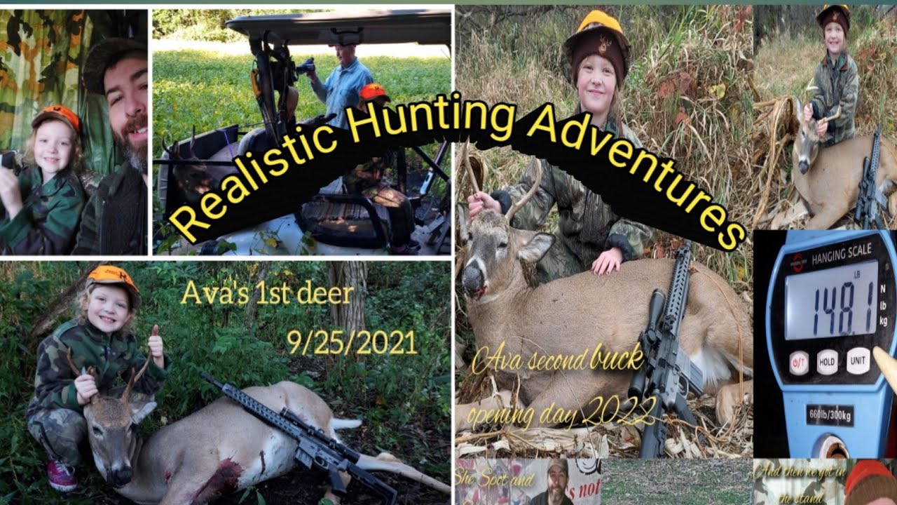 Ava's 1st and 2nd deer hunt & trapping was grandpa. - YouTube