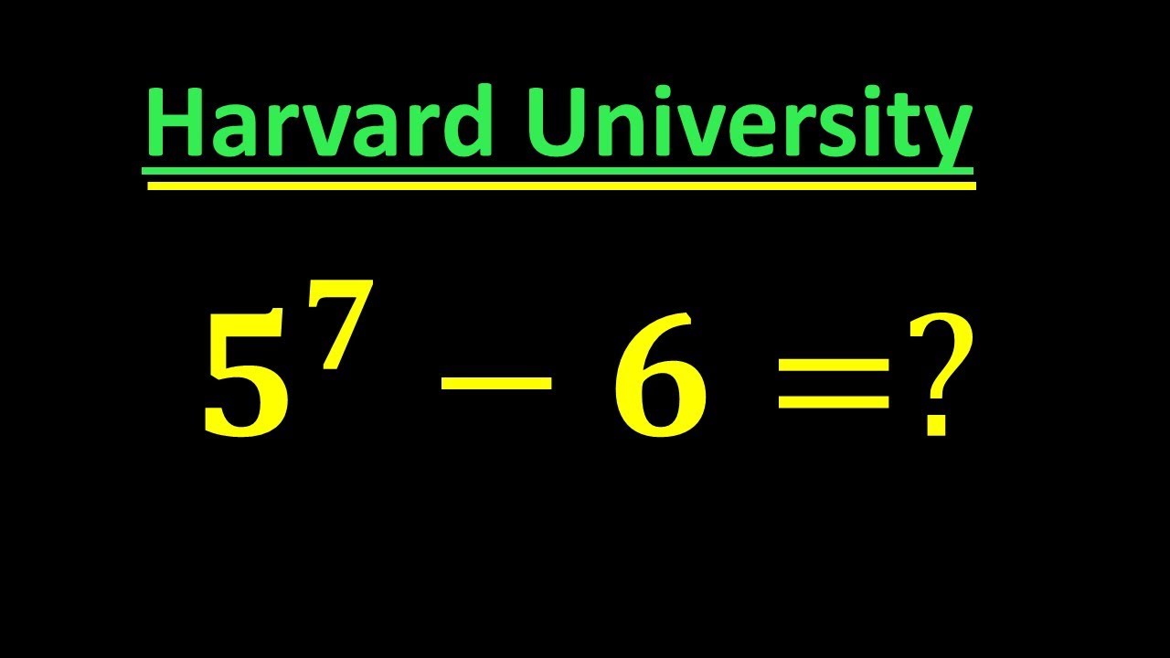 Solving a 'Harvard' University entrance exam - YouTube