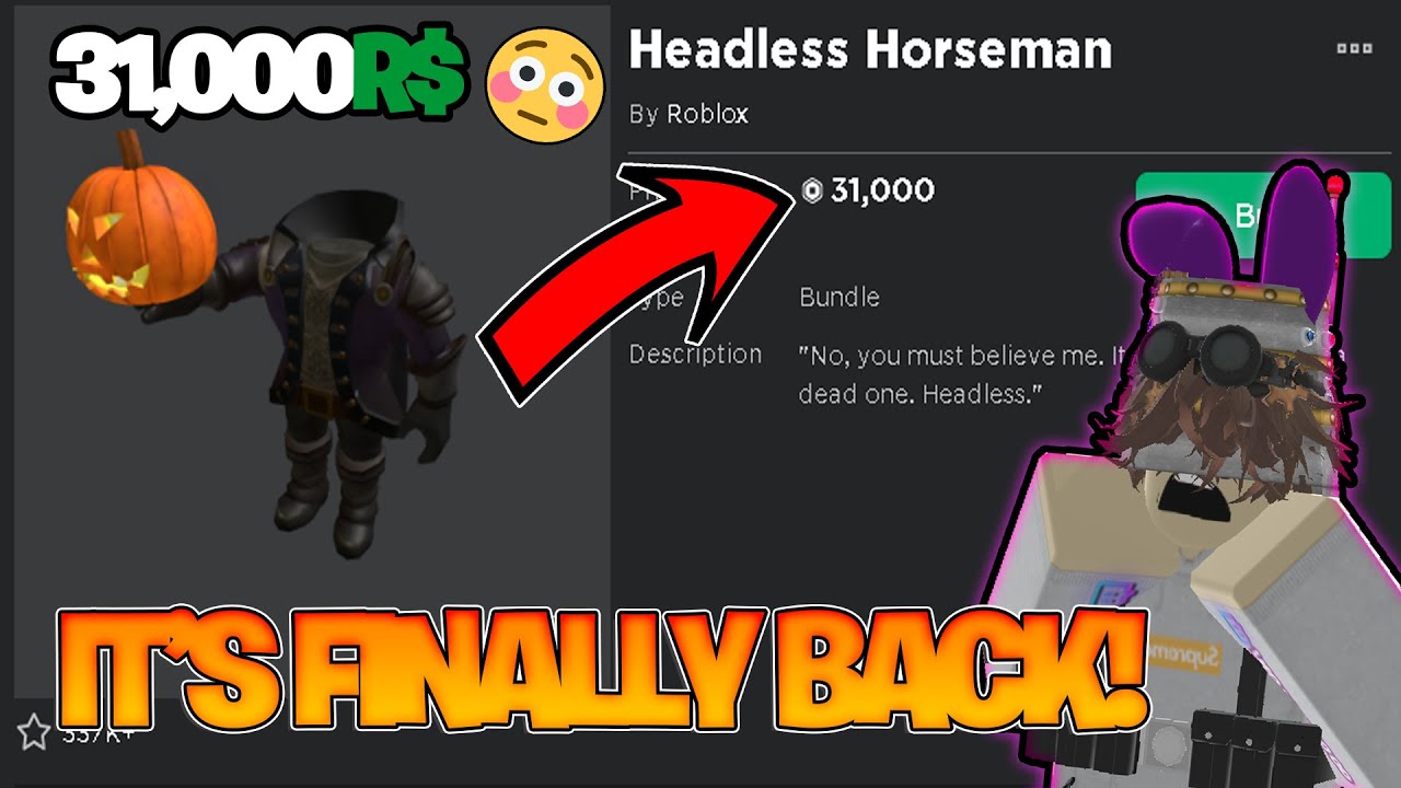 The Headless Horseman is finally back! (Roblox Halloween / October 2021 ...