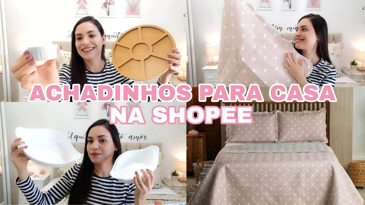 ACHEI ÍTENS MUITO BARATO NA SHOPEE PARA CASA| pagando barato na shopee e deixando a casa linda ...
