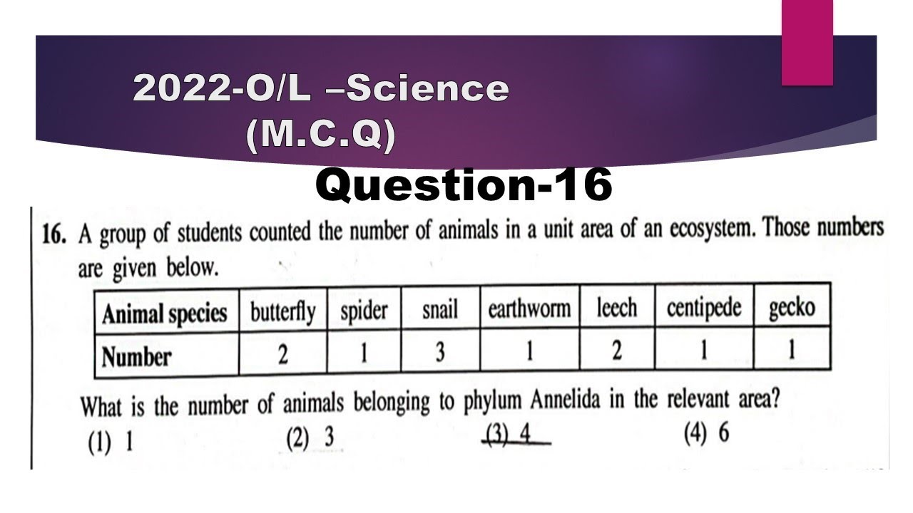 2022//OL/Science/Question-16 - YouTube