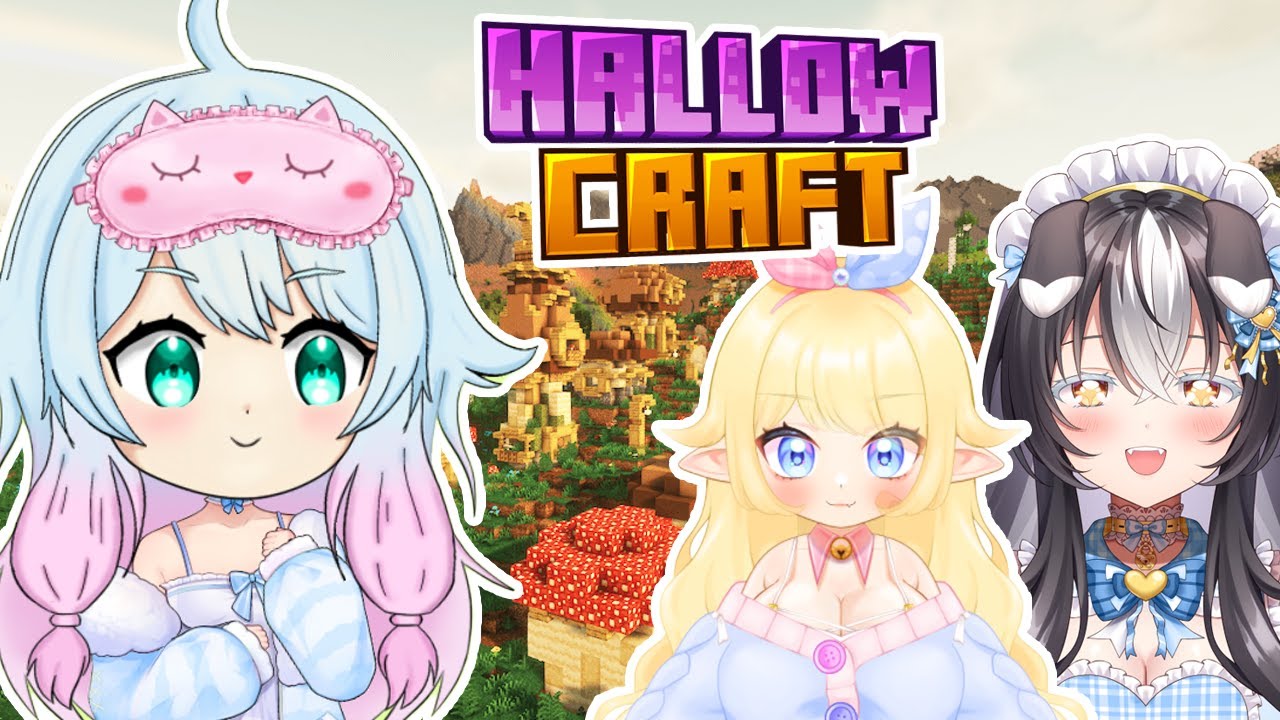 Playing with cute girls 😳 but it's Minecraft Horror 😱 ️ HallowCraft w ...