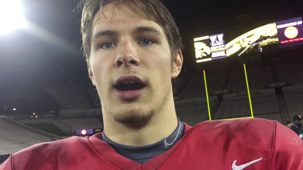 Iowa QB Tyler Wiegers after spring game - YouTube