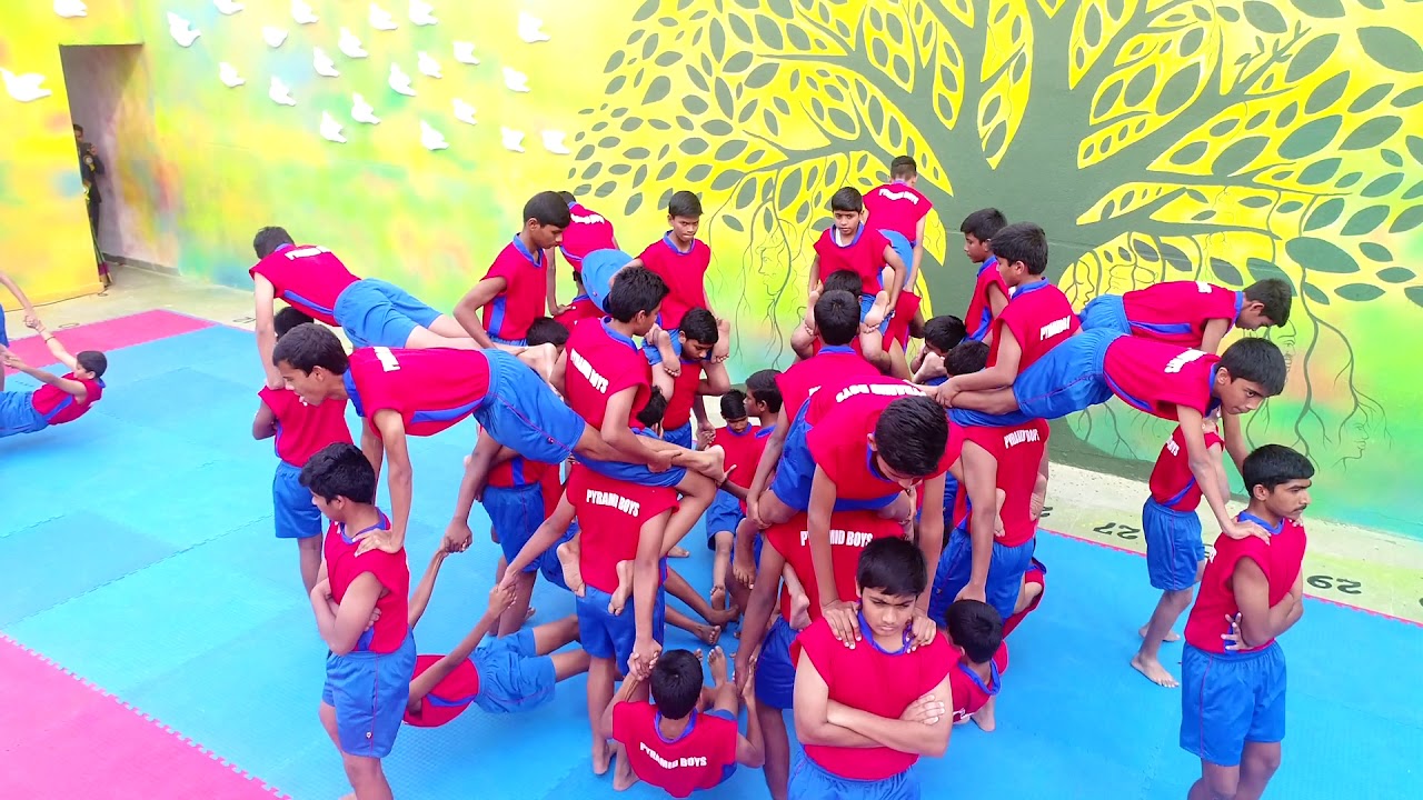 DPS Warangal | Annual Day Performance | Pyramids Formation by kids ...