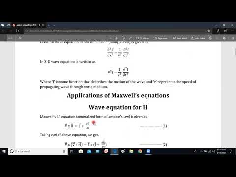 Wave equation for H magnetic induction vector