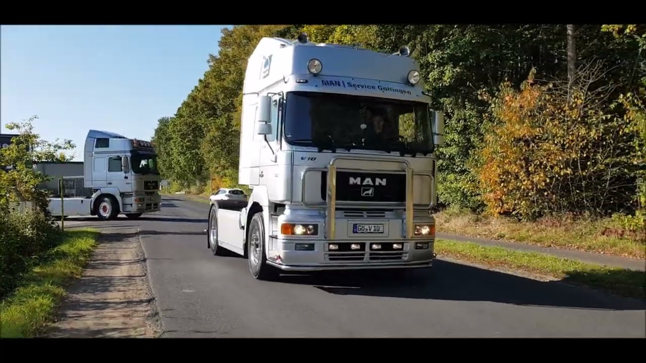 MAN F2000 V10 open pipe sound | Gewaltige 600PS Power im Dienst - YouTube