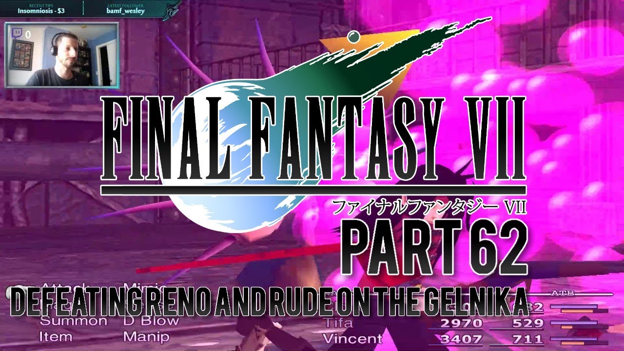 Final Fantasy VII (Custom HD Remaster) Part 62 - Defeating Reno and ...