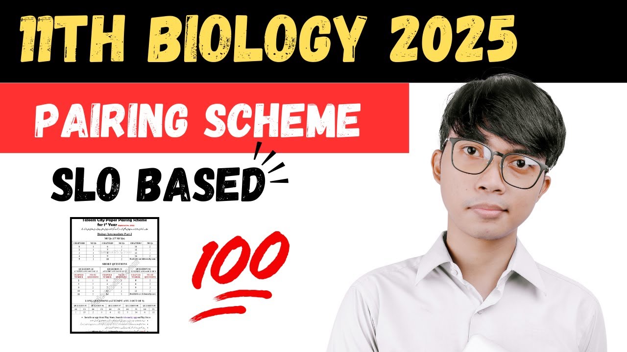 11th Class Biology Pairing Scheme 2025 - YouTube