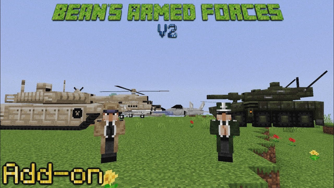 Addon/Mod Bean's Armed Forces Minecraft Bedrock/PE - YouTube