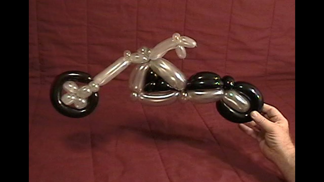 Learn how to make a cool motorcycle using balloon twisting - YouTube