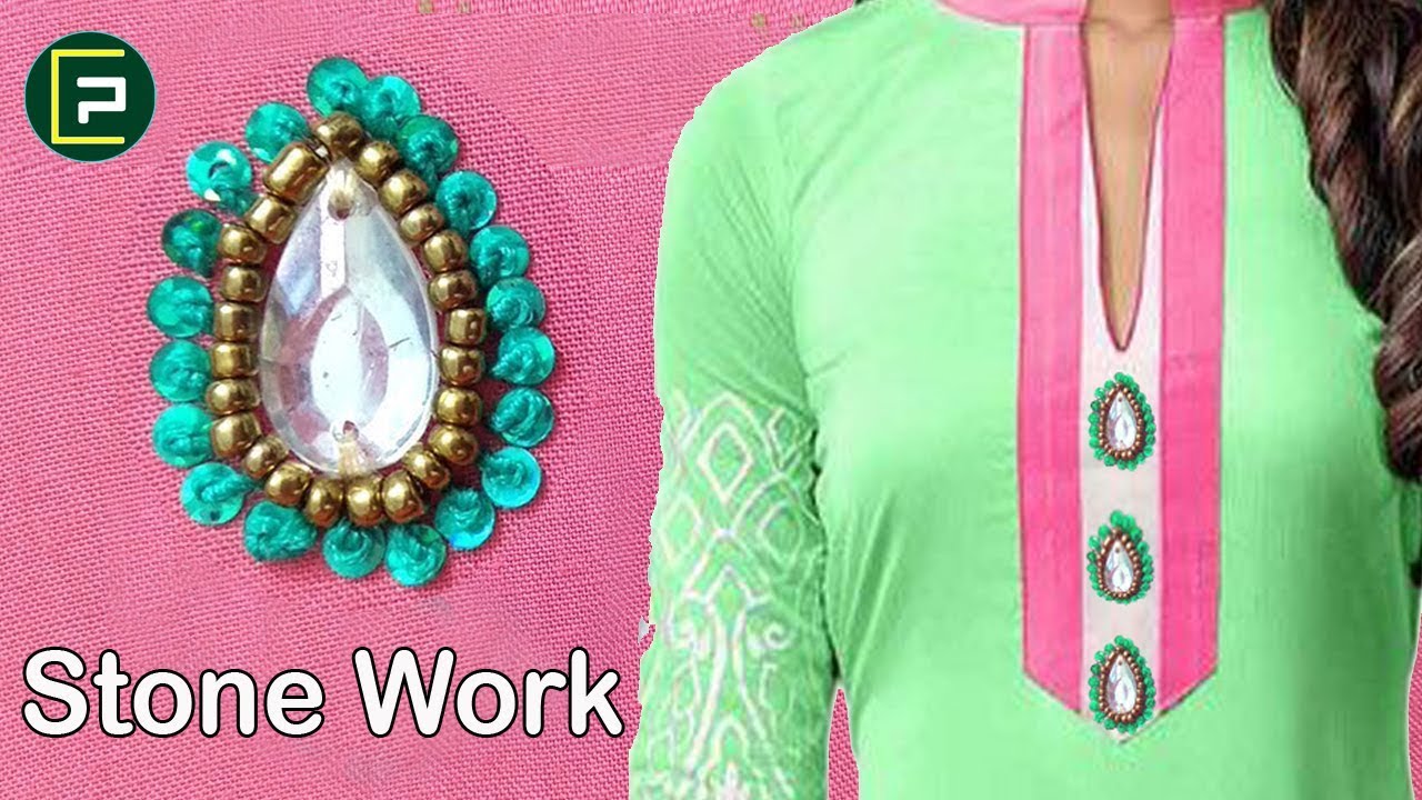 Embroidery Stone Work | Embroidery hand work 2019 - YouTube