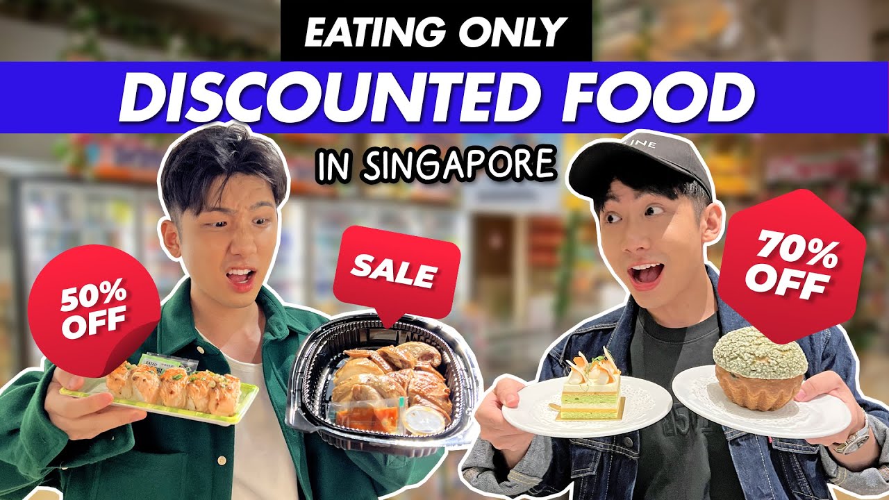 Eating ONLY DISCOUNTED FOOD in Singapore!!! - YouTube