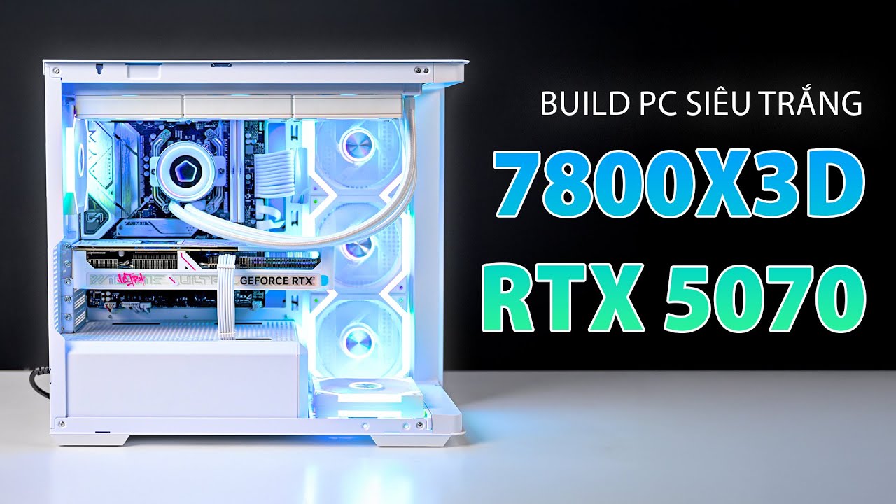 Build PC M-ATX FULL TRẮNG cực đẹp | JONSBO D300 | 7800X3D & RTX 5070 ...