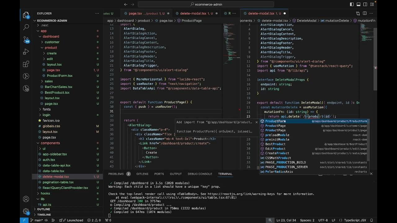Dashboard Admin Ecommerce: Next JS, Tailwind CSS, Shadcn UI - Part 7 - YouTube