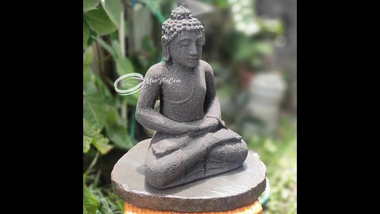 Patung Batu Budha Dhyana Mudra 30cm: Pahatan Tangan Asli – Elemen ...