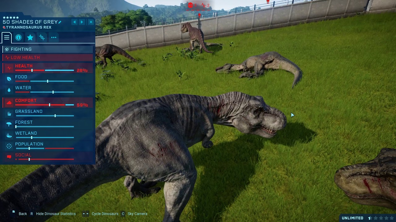 Jurassic World Evolution All 12 T-Rex Skin fight - YouTube
