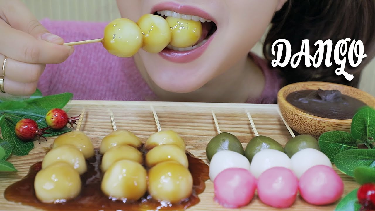ASMR EATING DANGO (JAPANESE DESSERT) CHEWY EATING SOUNDS | LINH-ASMR ...