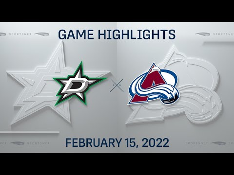 NHL Highlights | Stars vs. Avalanche - Feb. 15, 2022 - YouTube