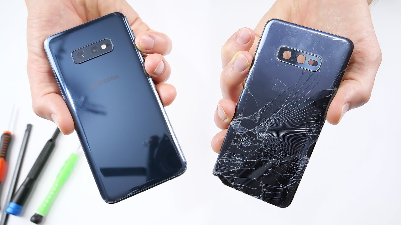 Samsung S10e SHATTERED Back Glass Replacement. Satisfying Restoration ...