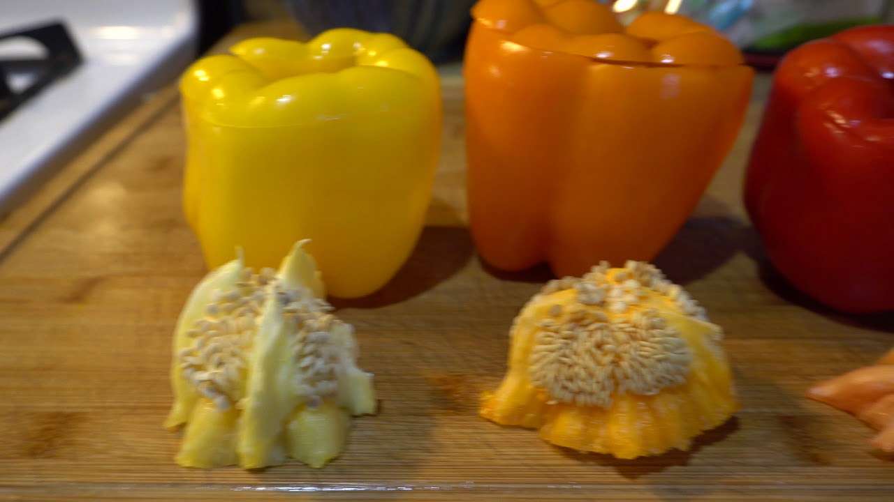 The best way to cut a pepper - YouTube
