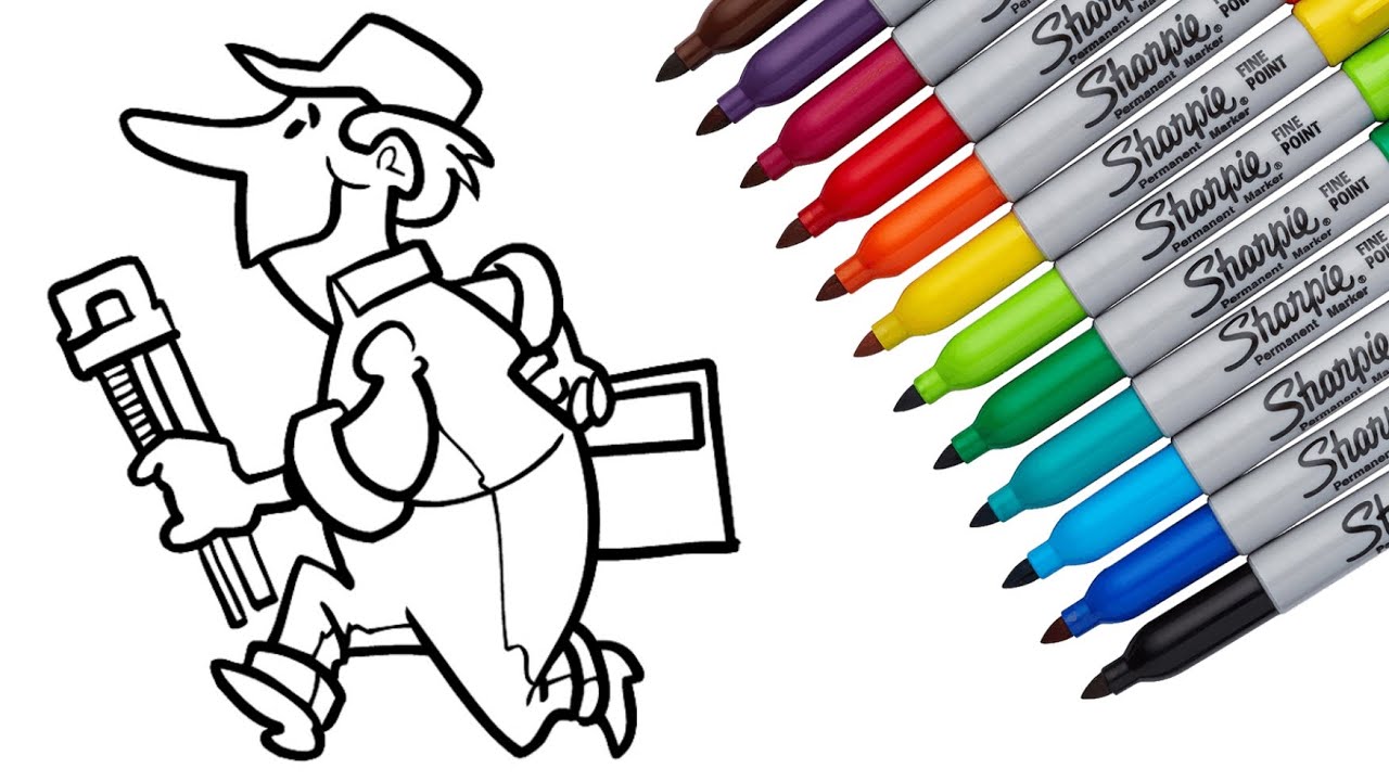 🪚🛠🪓🔧 How to Paint Carpenter at Workshop | Very Easy Drawing Handyman ...