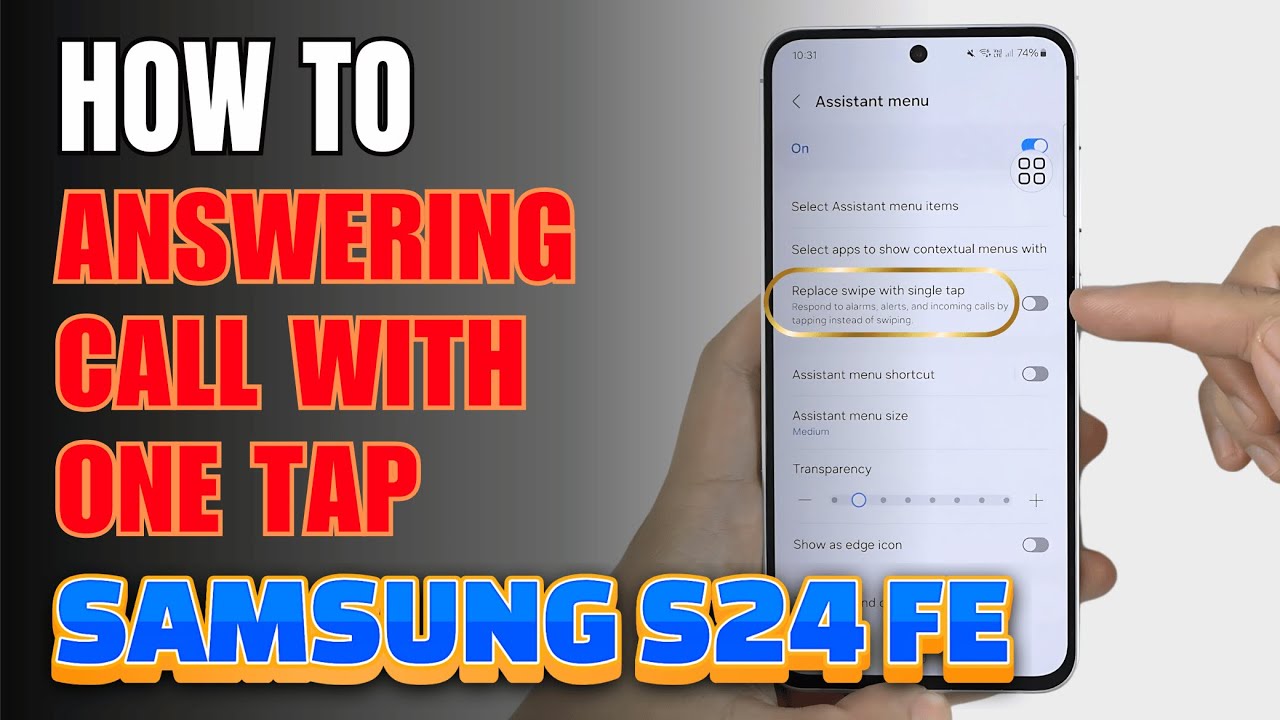 How to Answering Calls with One Tap on Samsung Galaxy S24 FE - YouTube
