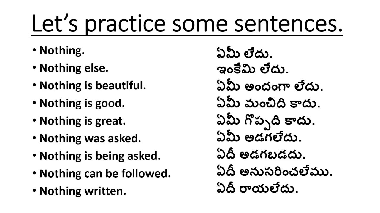 How To Use Nothing Spoken English Through Telugu Learn English how-to-use-nothing-spoken-english-through-telugu-learn-english