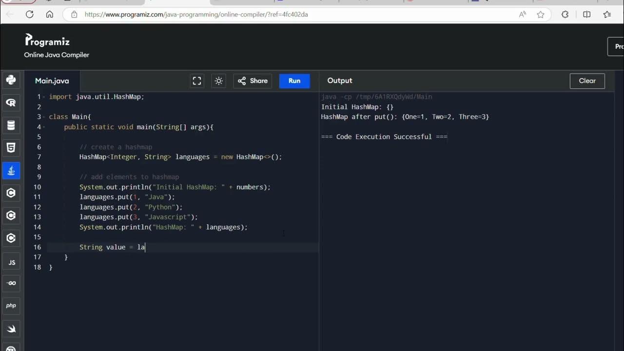 Java Programming Language Project 65 Access Hashmap Elements Created By Trishanth Kumar