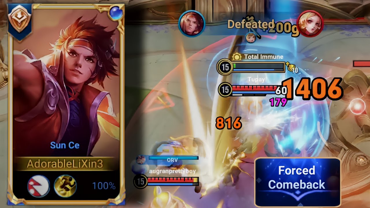 HONOR OF KINGS MOST AMAZING 🥶FORCED COMEBACK VERY PRO PLAYERS SUN CE ...