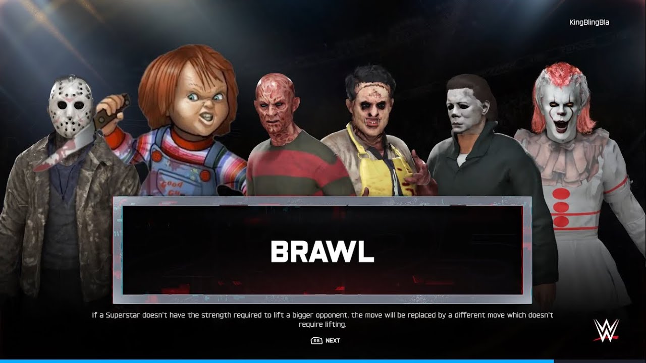 WWE 2K25 Jason vs Chucky vs Freddy Krueger vs Leatherface vs Michael ...