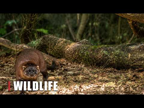 Hidden Camera Captures Wild Otter Walking Through Forest