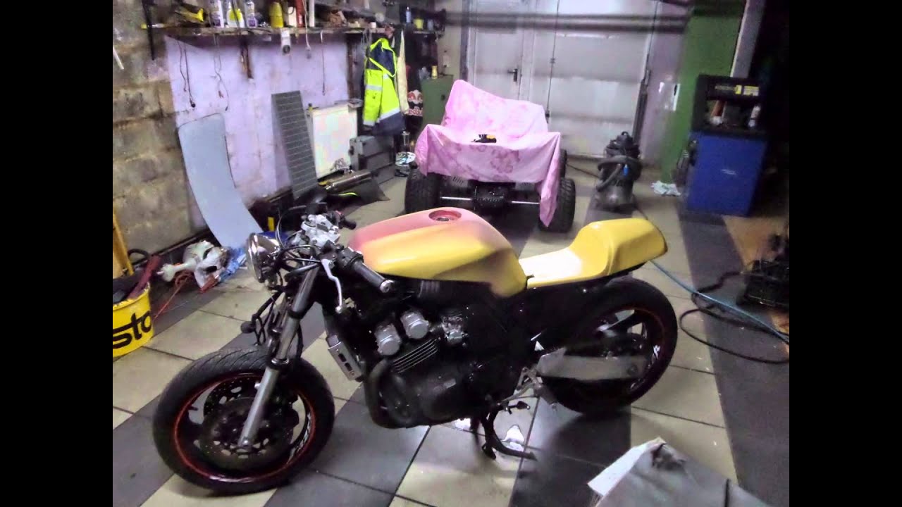 600 fazer cafe racer - YouTube