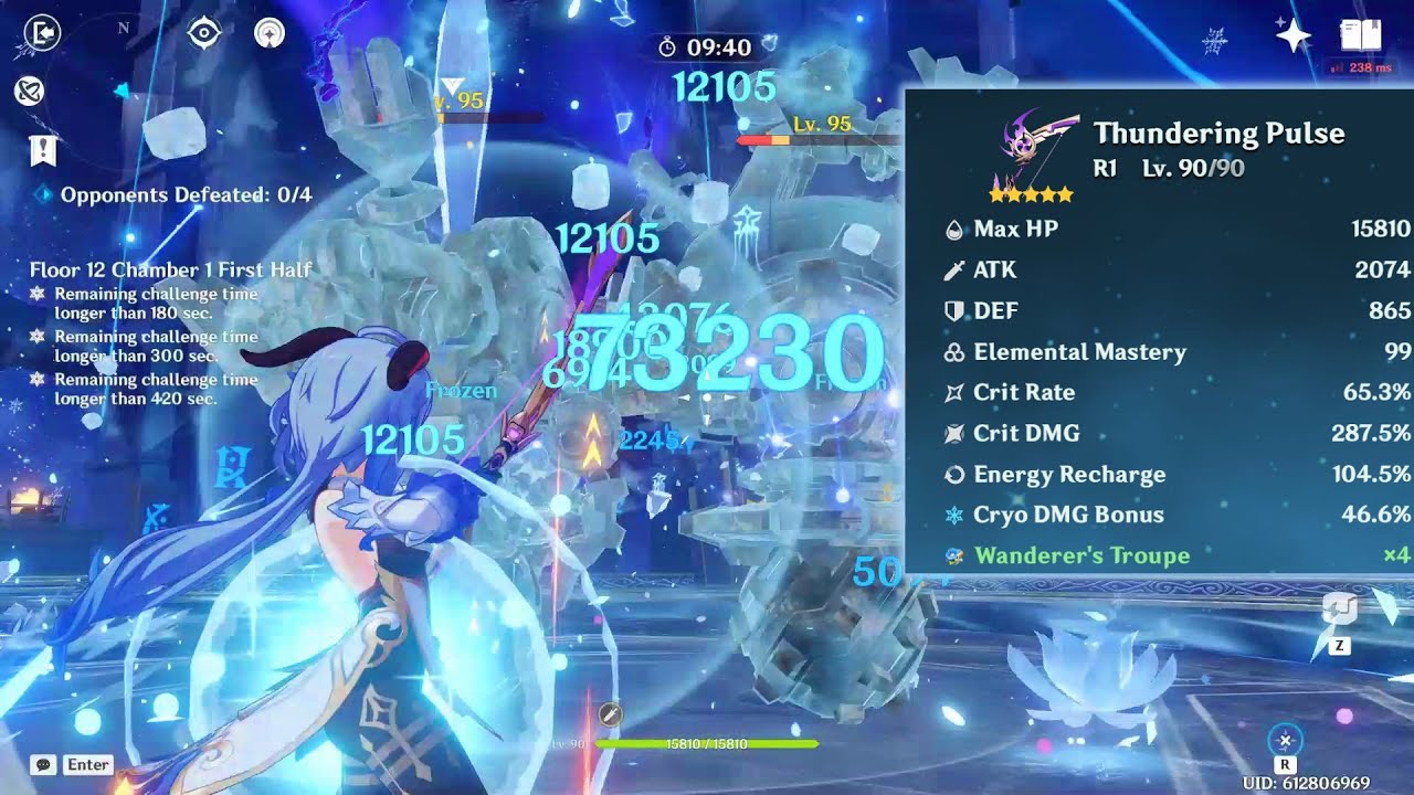 My C0 Ganyu Build For Morgana Team (Top Half Abyss Floor 12 Showcase ...